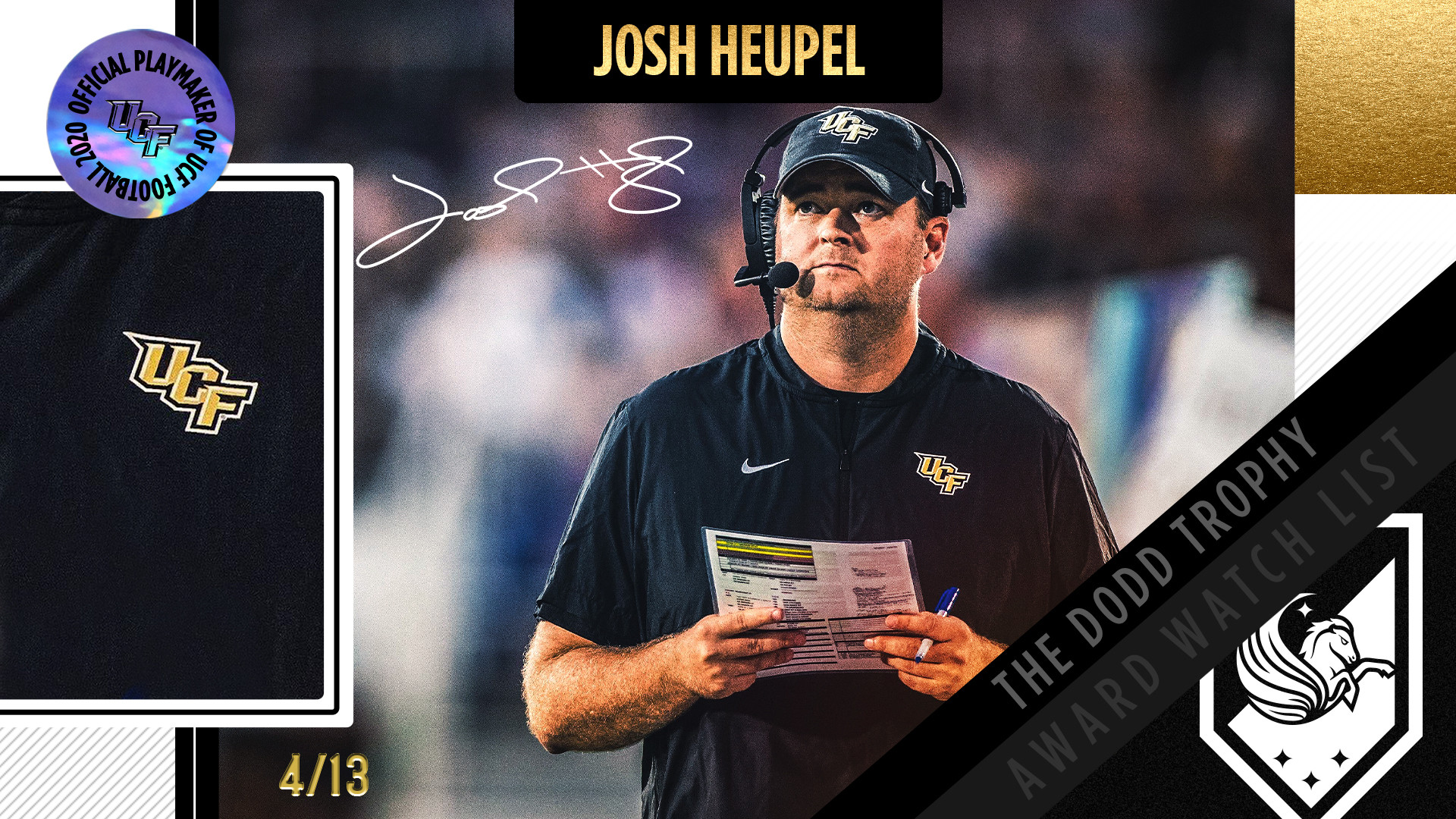 Heupel Named to Bobby Dodd Trophy Watch List - UCF Athletics - Official ...