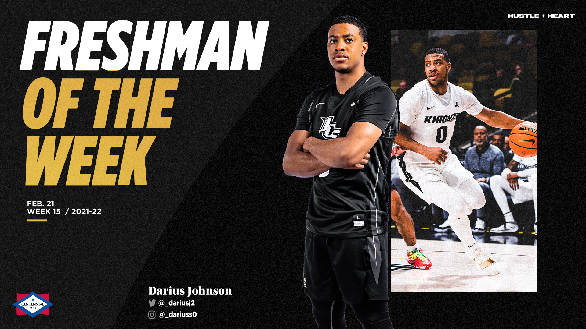 Darius Johnson Tabbed AAC Freshman of the Week - UCF Athletics ...