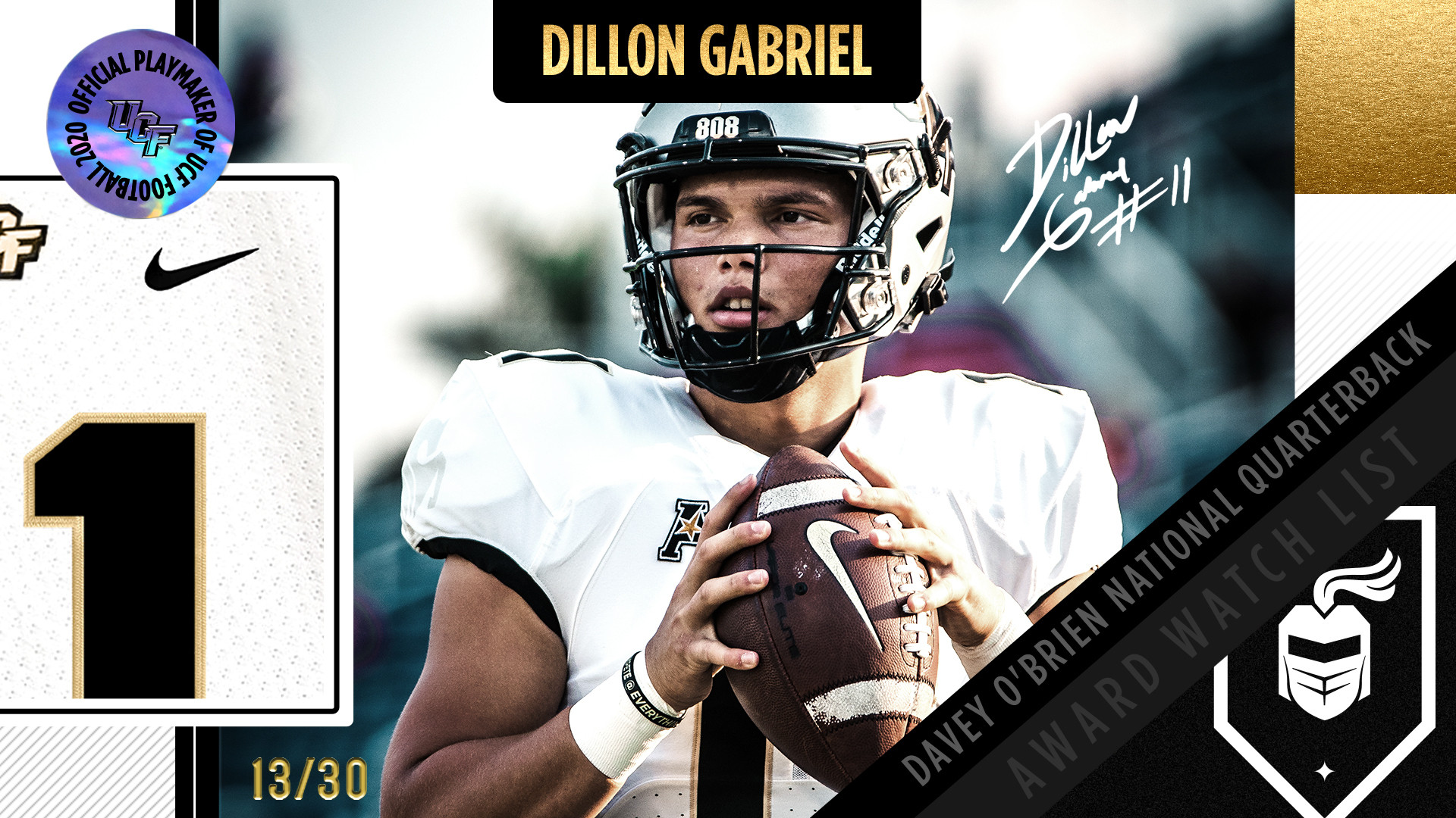 Dillon Gabriel Named To Davey O'Brien Watch List - UCF Athletics ...