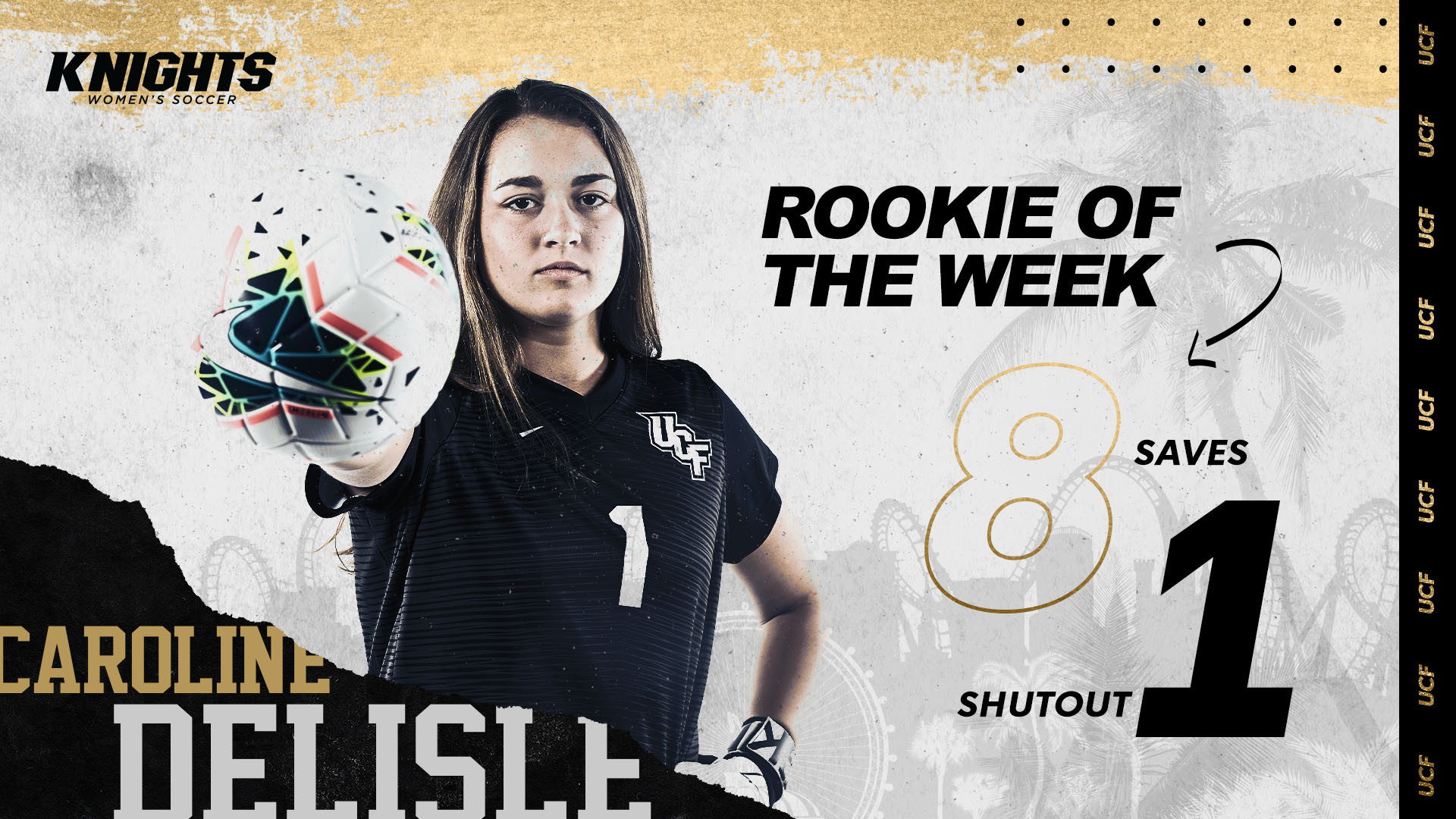 Caroline DeLisle Named AAC Rookie of the Week - UCF Athletics ...