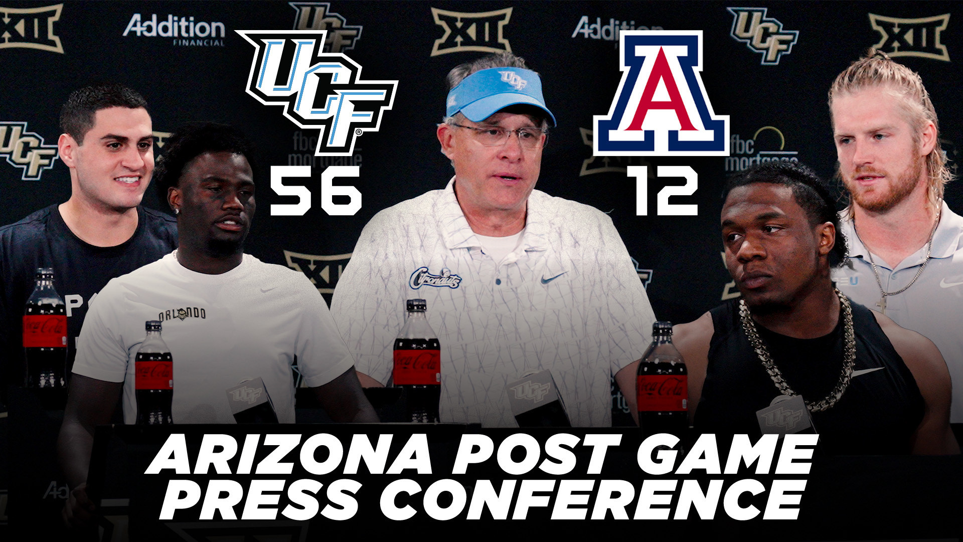 UCF Football Postgame Press Conference: UCF 56, Arizona 12 (Space Game ...
