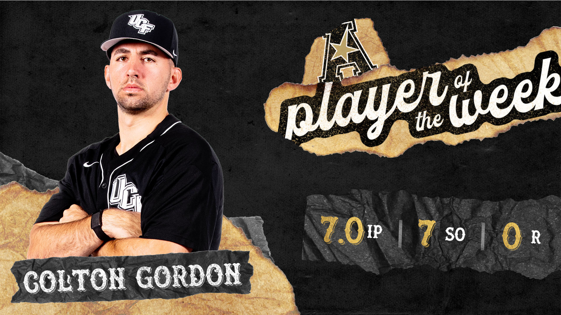 Gordon Named AAC Pitcher of the Week - UCF Athletics - Official ...