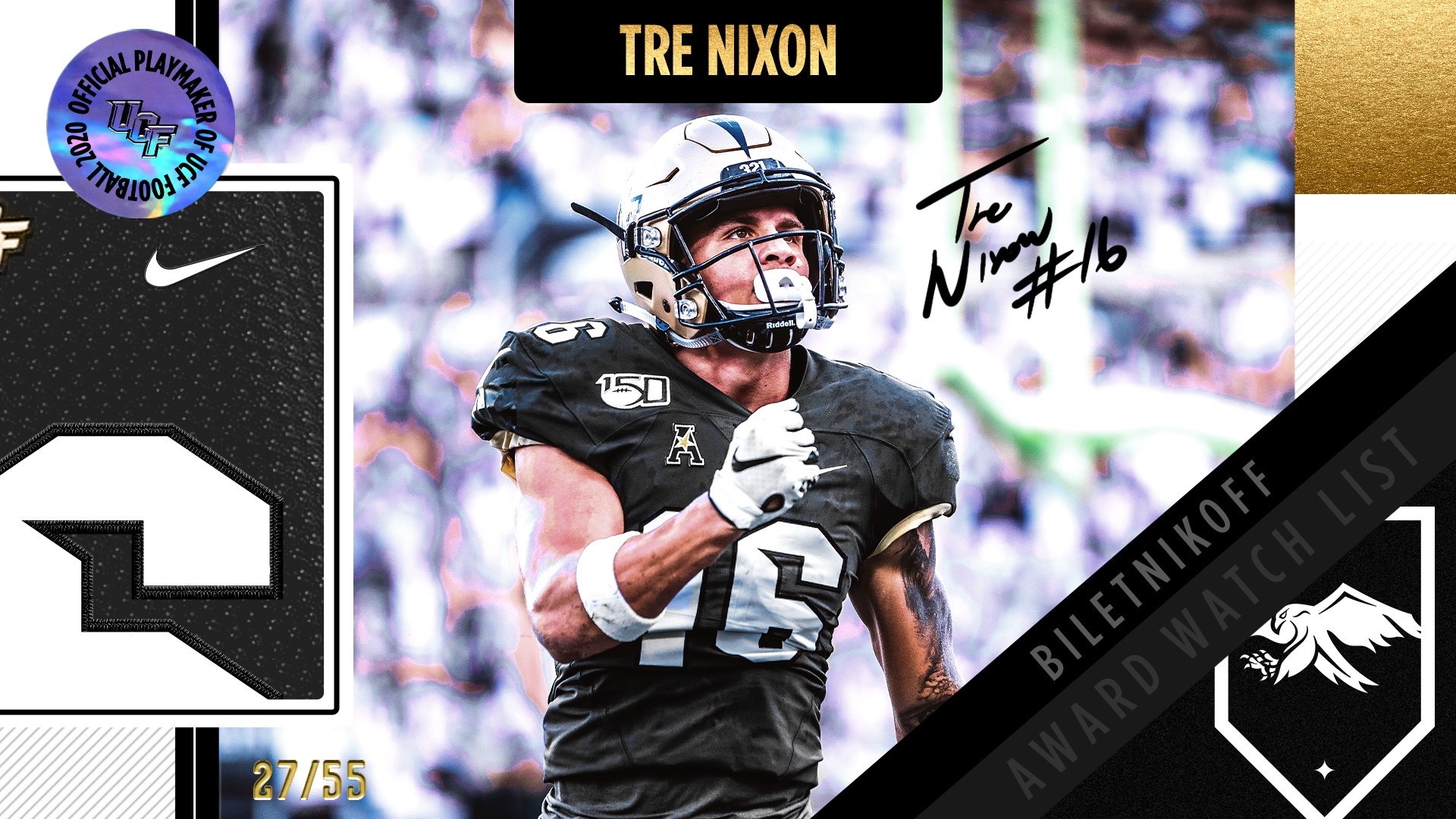 Tre Nixon Named To Biletnikoff Award Watch List - UCF Athletics ...